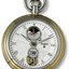 Avalon Two-Tone Sun Moon 24 Hour Mechanical Pocket with Built In ...