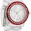 Daniel David HA0291 - Fashion - Large Transparent Band & Red Rhinestone ...