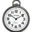 Gotham Gun Metal Ultra Thin Railroad Open Face Quartz Pocket ...
