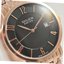 Gruen GRUEN Swiss Rose Gold-tone Stainless Steel Thin with Black Dial ...