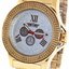 King Master Genuine Diamond 18K Gold Case Metal Band w/ 2 ...