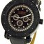 King Master Genuine Diamond Black Case Dark Gray Leather Band w/ 2 ...