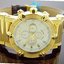 New King Master 20 Diamond 46mm Round Yellow Gold Tone Case White Face ...