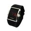 Prosperous Red LED Digital Binary Wrist Mirror with Black Silicone Band ...